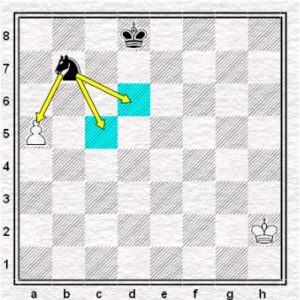 Knight vs one pawn - Chess Simplified